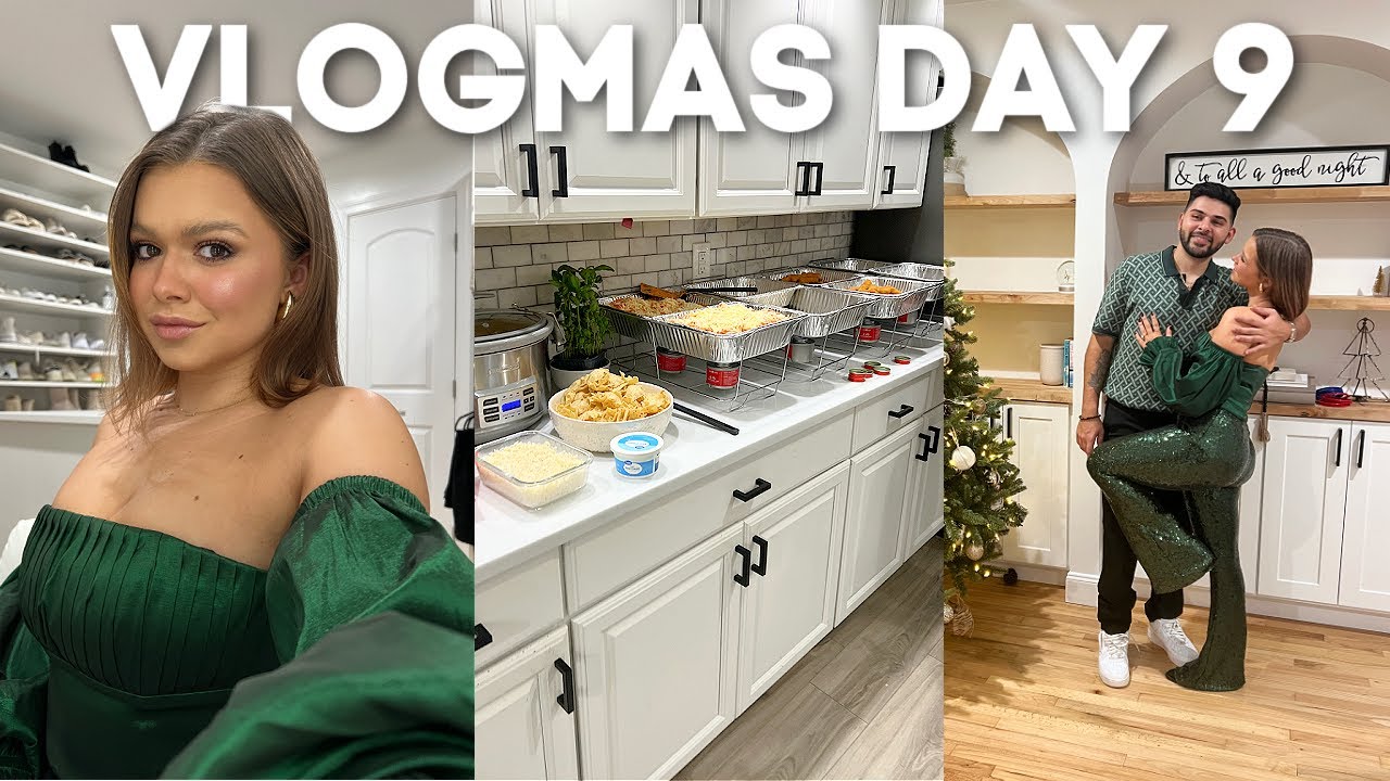 Vlogmas Day 9 Our Christmas Party 🎄☃️ Drunk Vlogging Setting Up
