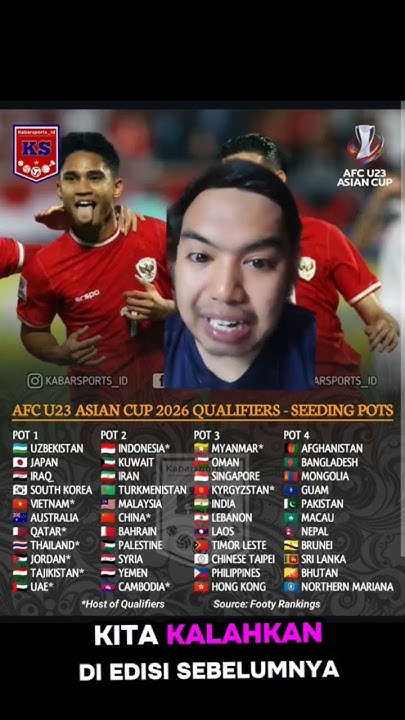 Timnas u23 di Kerjai AFC, Malah Ada di Pot 2 😴 #timnasindonesia #timnasu23 #afc #sepakbola - YouTube