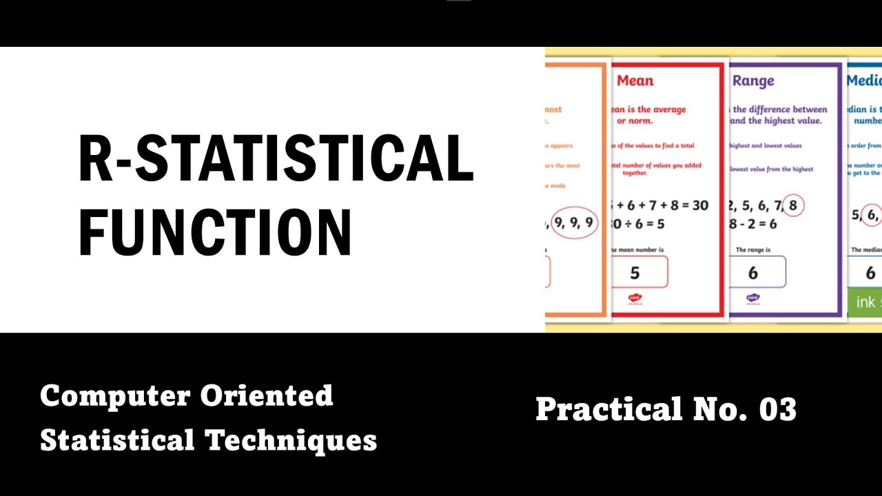 Computer Oriented Statistical Techniques Sybsc It Practical No 03 R Statistical