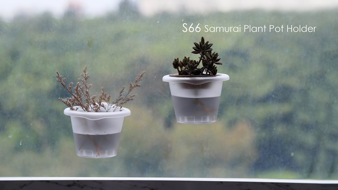 【FECA suction cup hooks】S66 Samurai Plant Pot Holder - YouTube