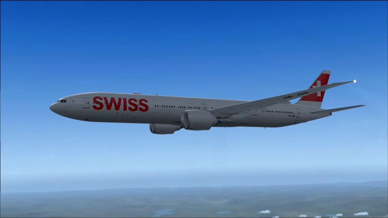 LX138 777-300ER SWISS ZURICH - HONG KONG - YouTube