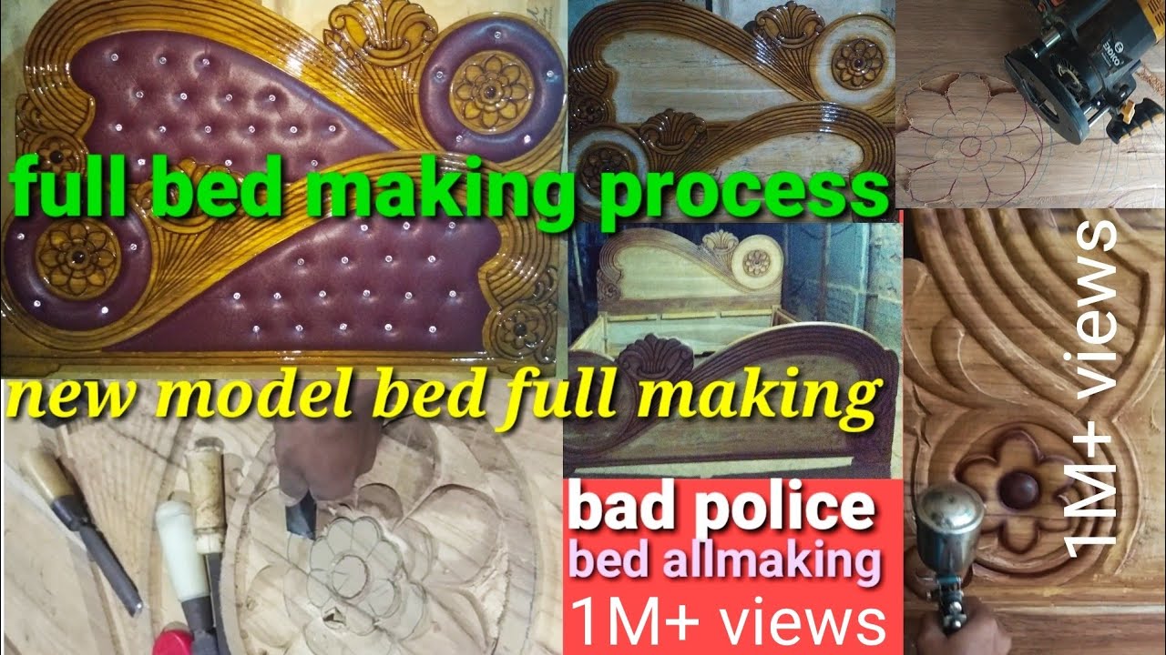 new model bed design #all bed making process# and beautiful wood ...
