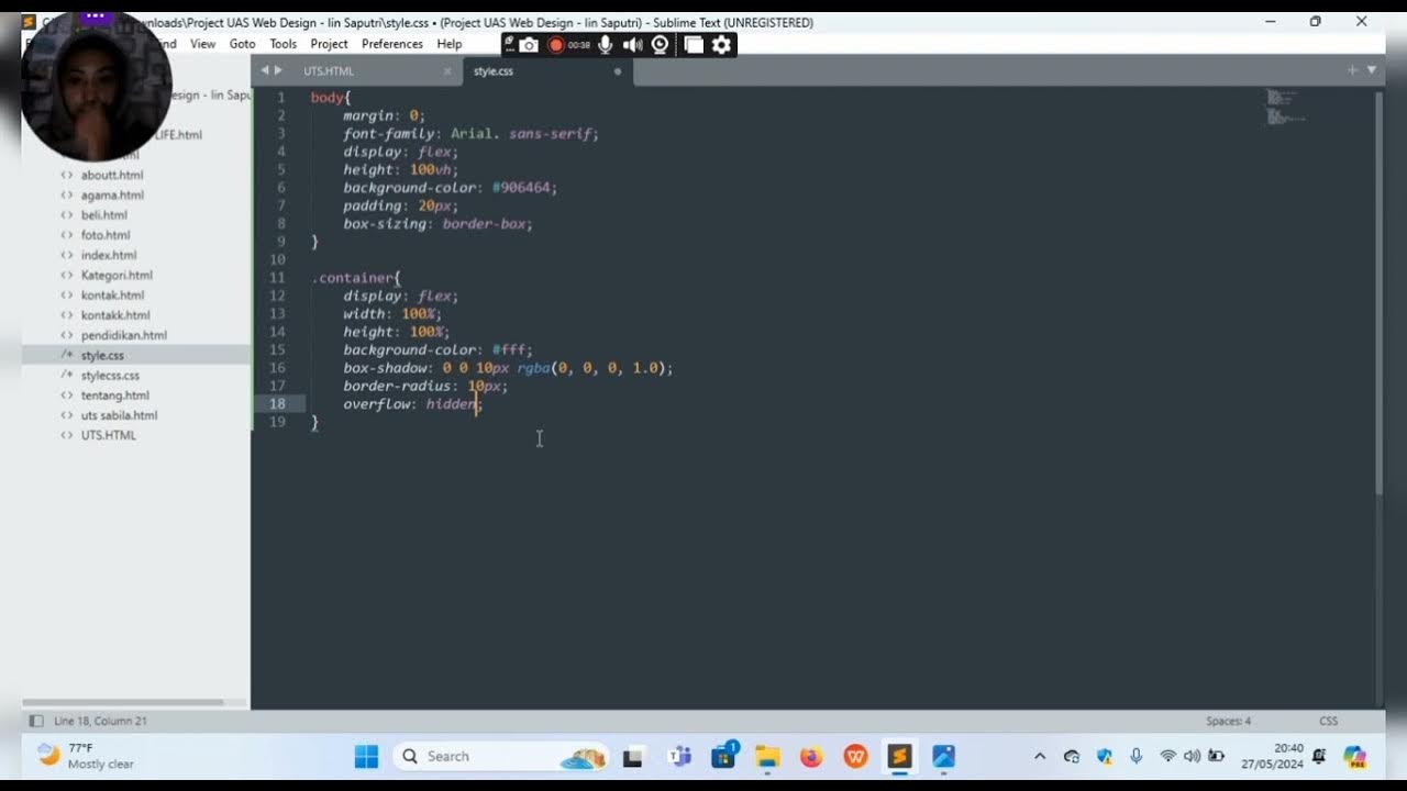 Membuat Website Biodata Melalu HTML DAN CSS - YouTube