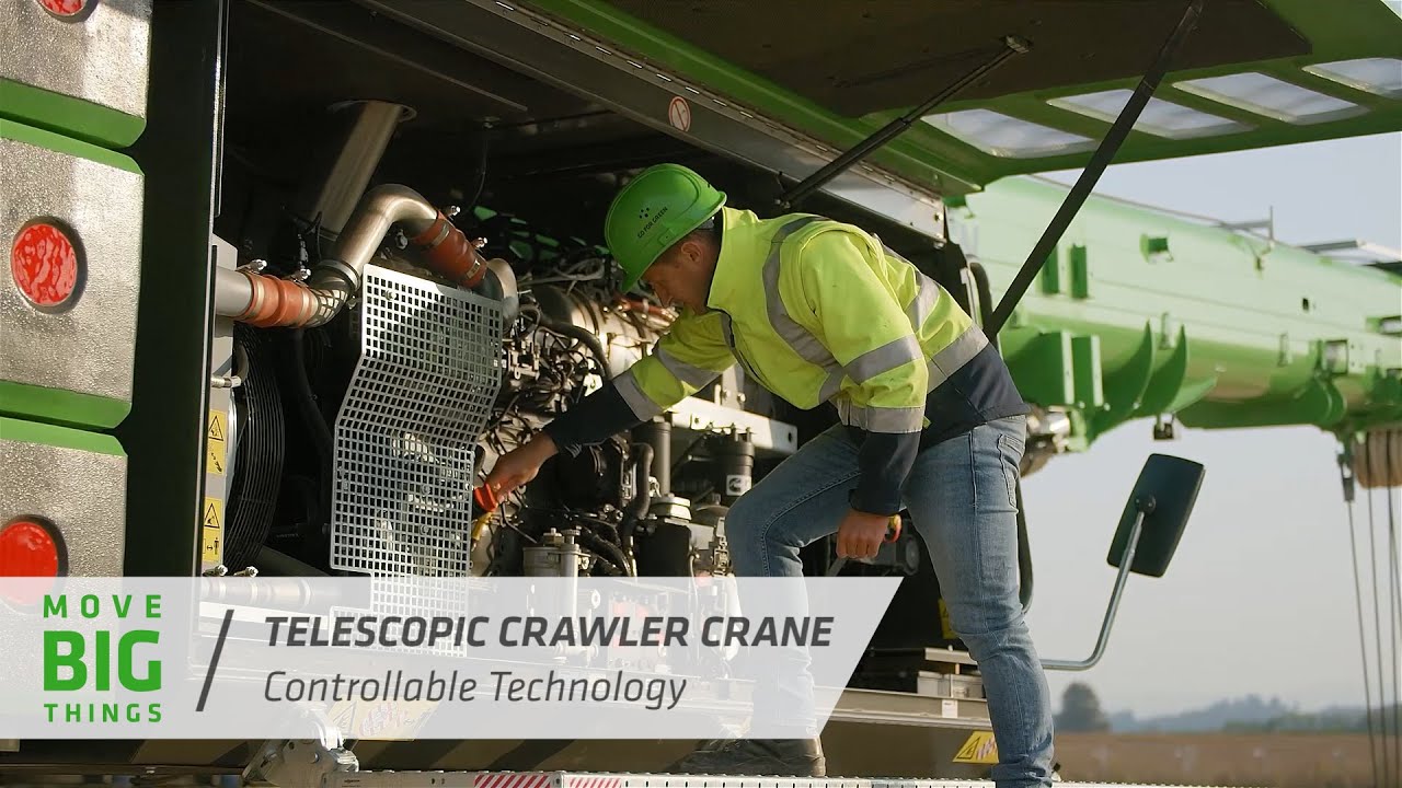 Telescopic crawler crane - Controllable technology - YouTube
