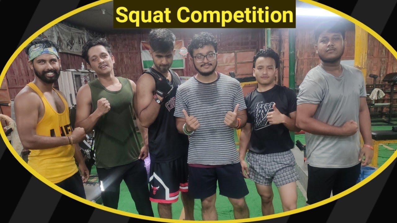 Squat Competition with Begginers | 1 Rep Challenge | Gym Competition ...