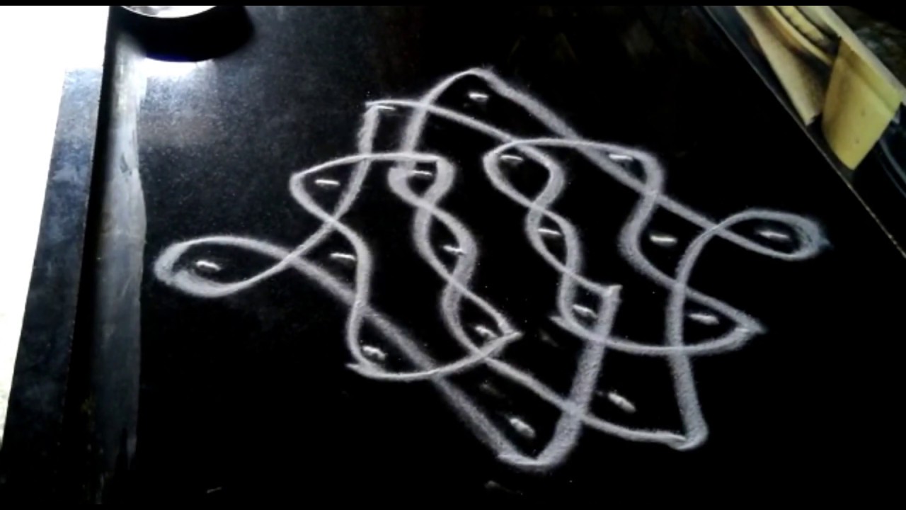 Small sikku kolam for beginners | Neli or kambi kolam | Tippudu or ...