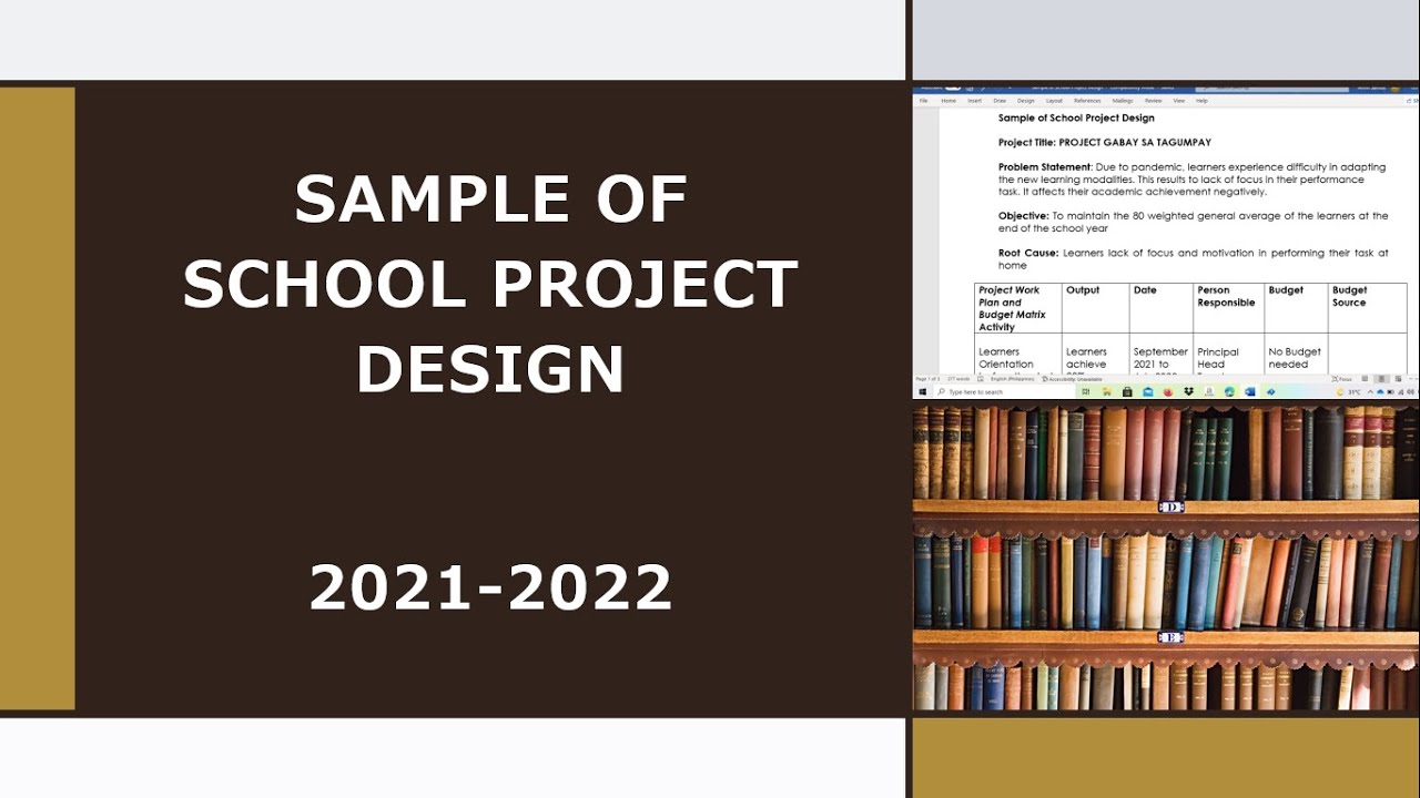 Sample of School Project Design in the New Normal - YouTube