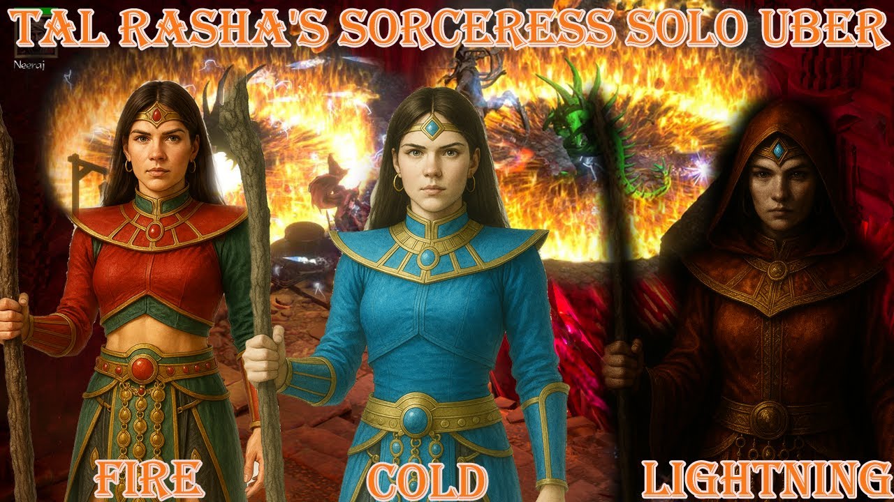 🔥 ⚡ Tal Rasha's Sorceress Solo Uber Tristram – Cold, Fire, Lightning ...