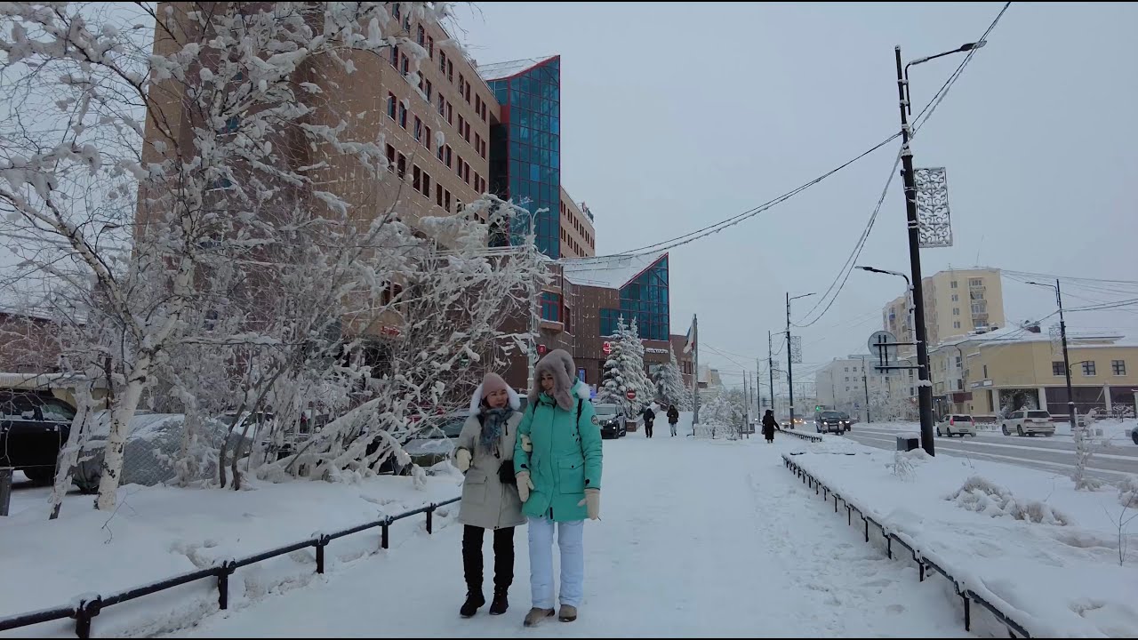 Yakutsk. The warmest day in January 2024 - YouTube