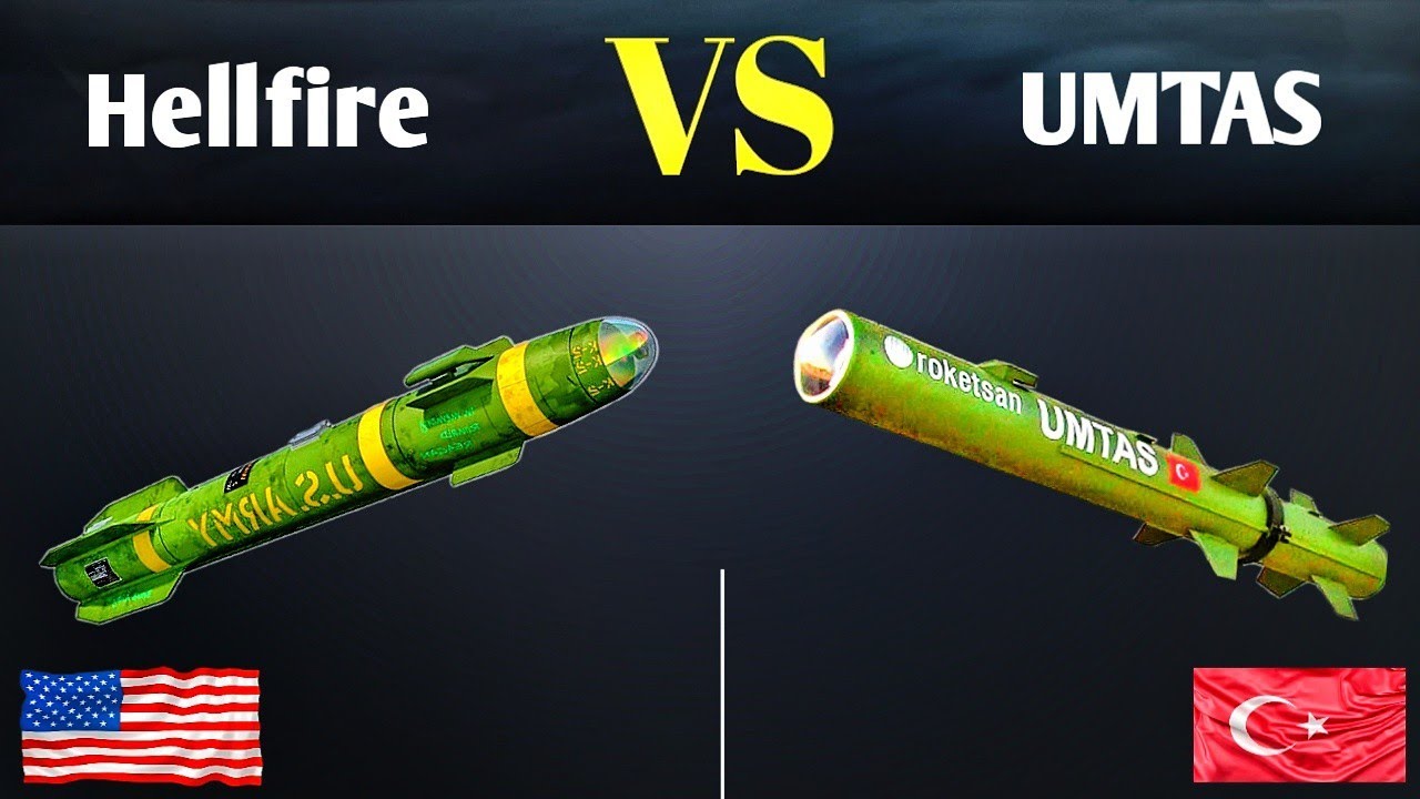 Turkish UMTAS VS American AGM-144 Hellfire Anti-Tank Missile - YouTube