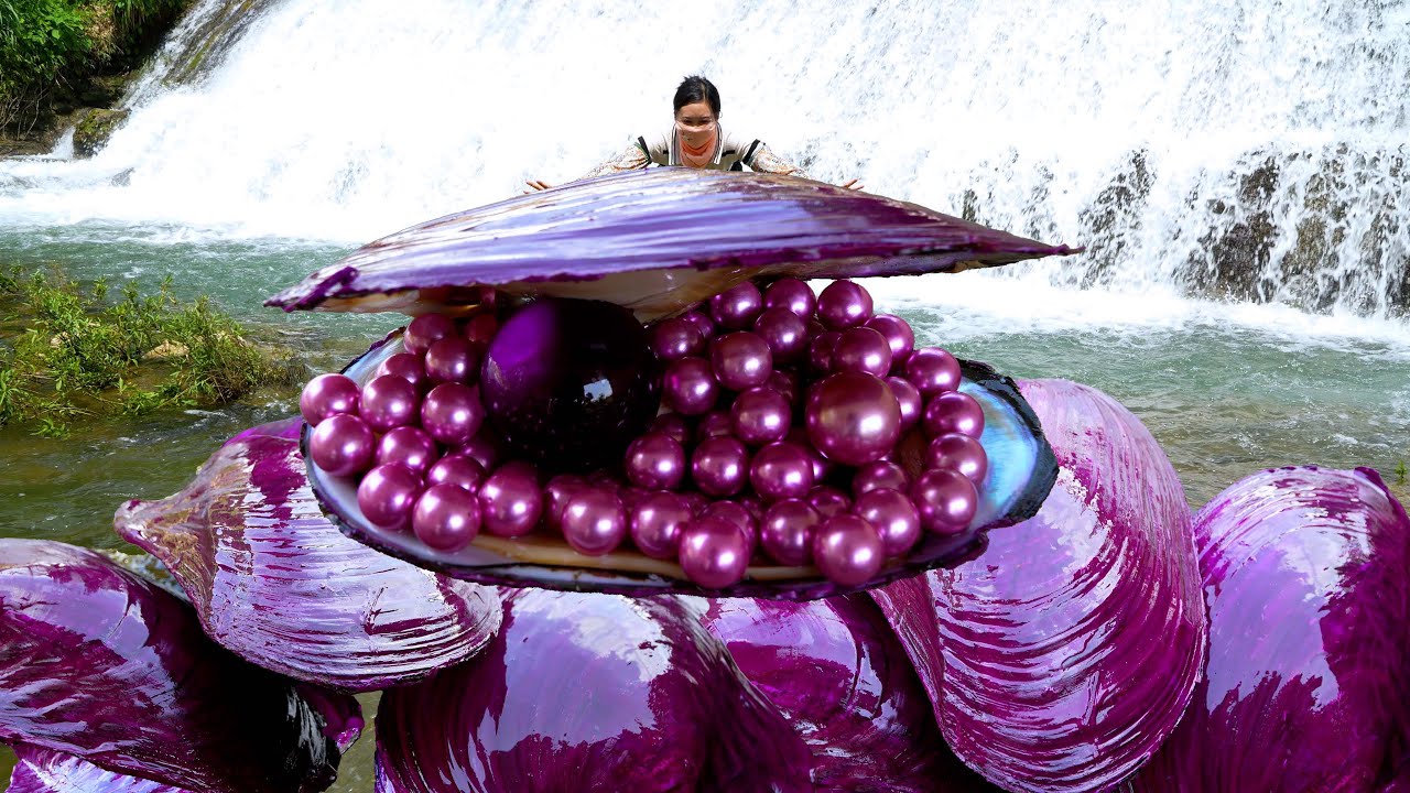 😱🎁🎁When I pried open the giant purple clam, I was instantly captivated ...