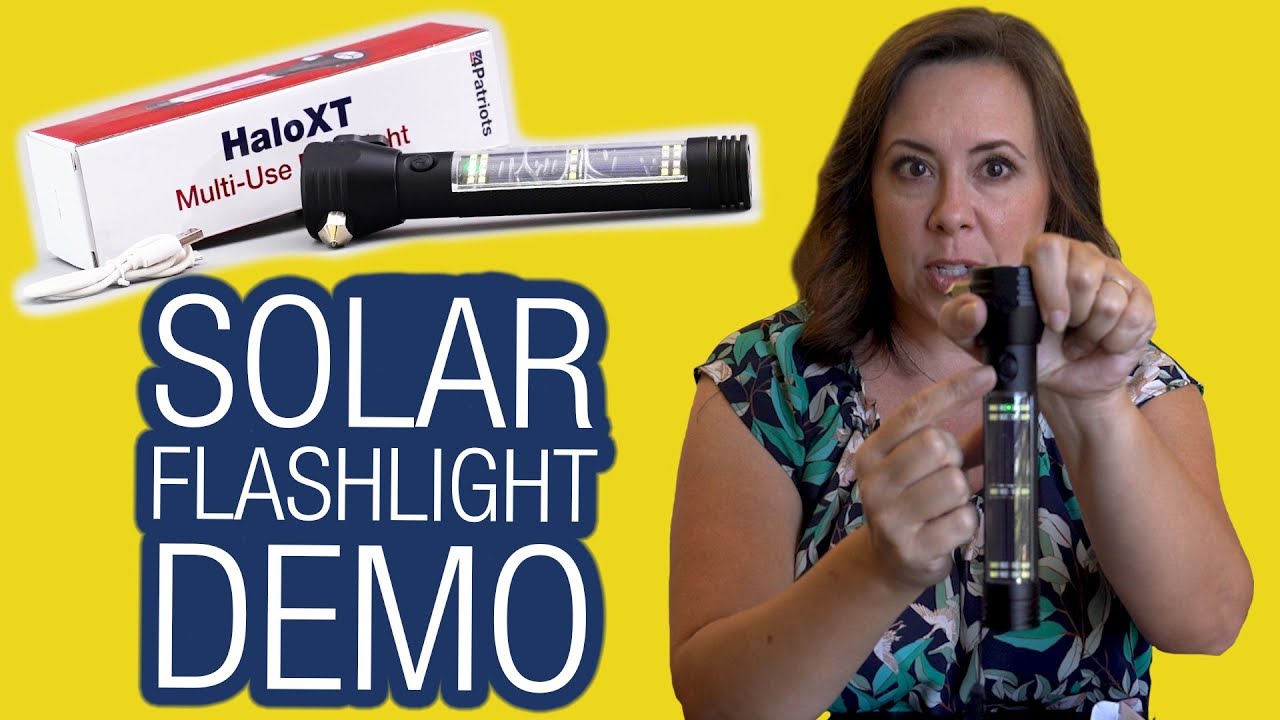 HaloXT Solar Charging Flashlight Demo - YouTube
