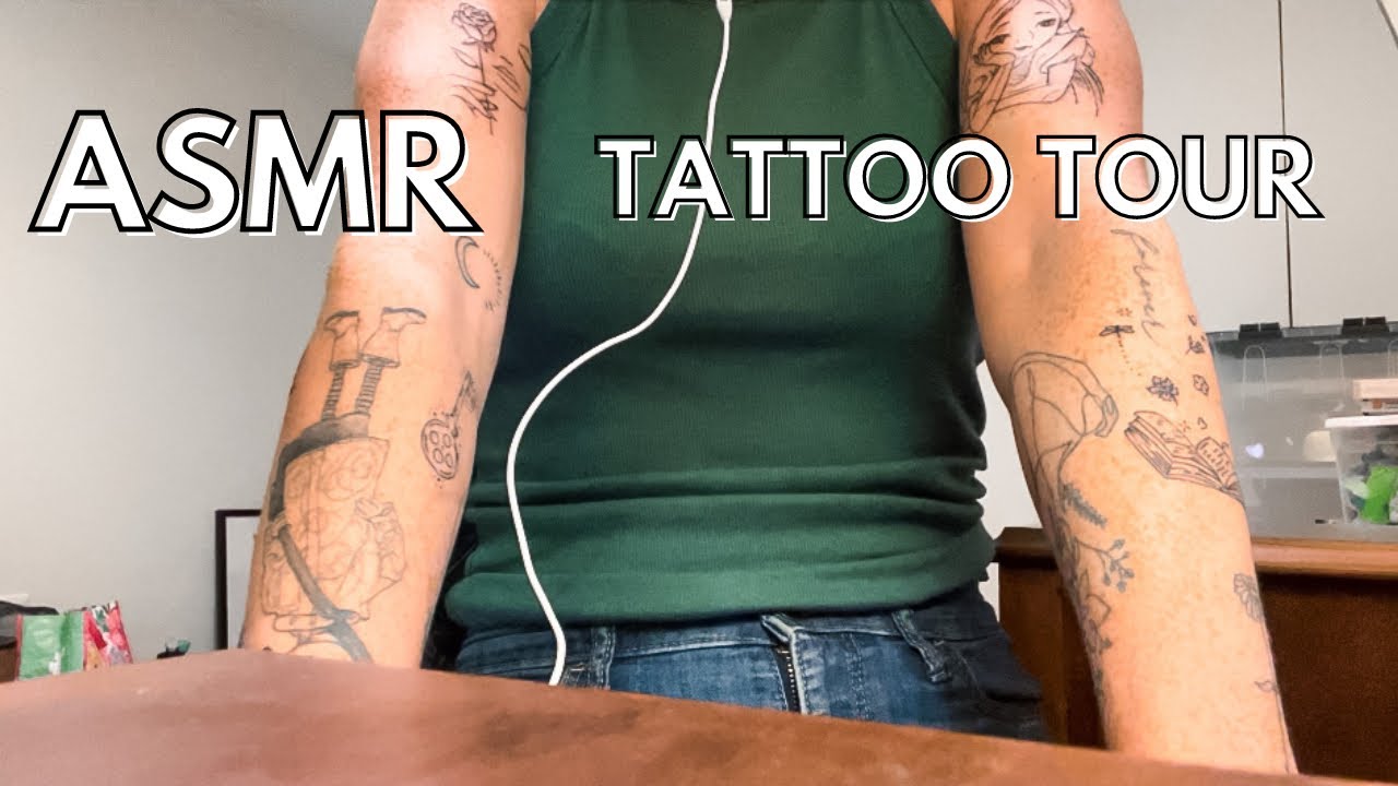 ASMR Tattoo Tour | whispering about my tattoos - YouTube
