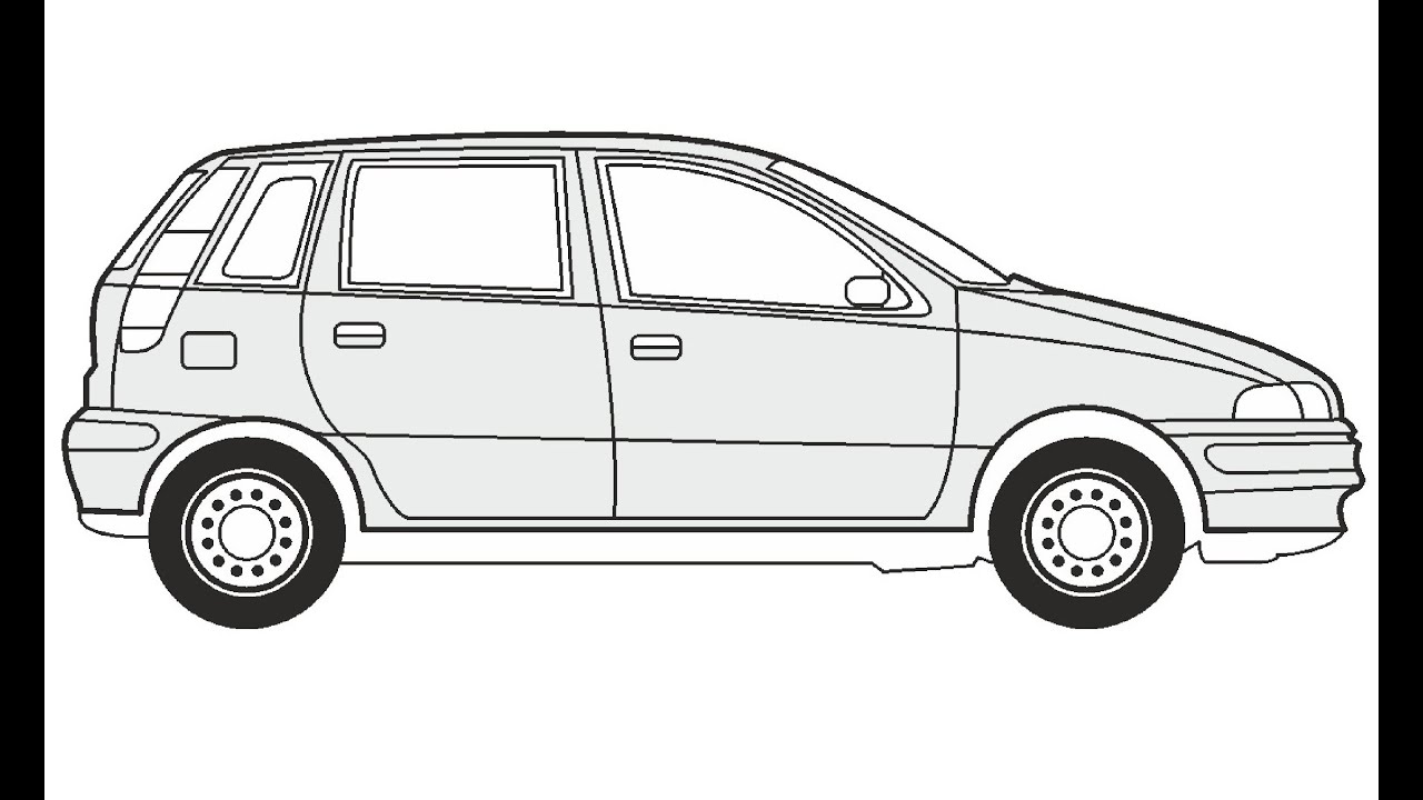 How to Draw a Fiat Punto / Как нарисовать Fiat Punto - YouTube