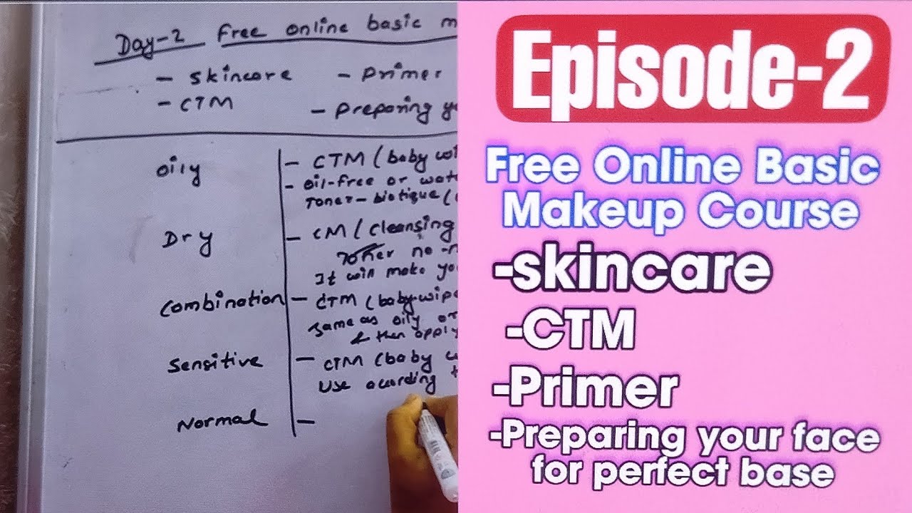 Free Online Basic Makeup Course For Beginners//EPISODE-2//CTM//SKINCARE ...