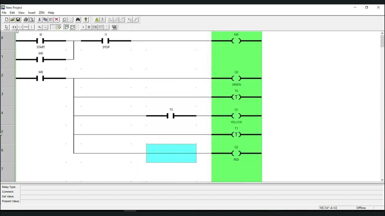 Omron PLC .Traffic Light step by step program - YouTube