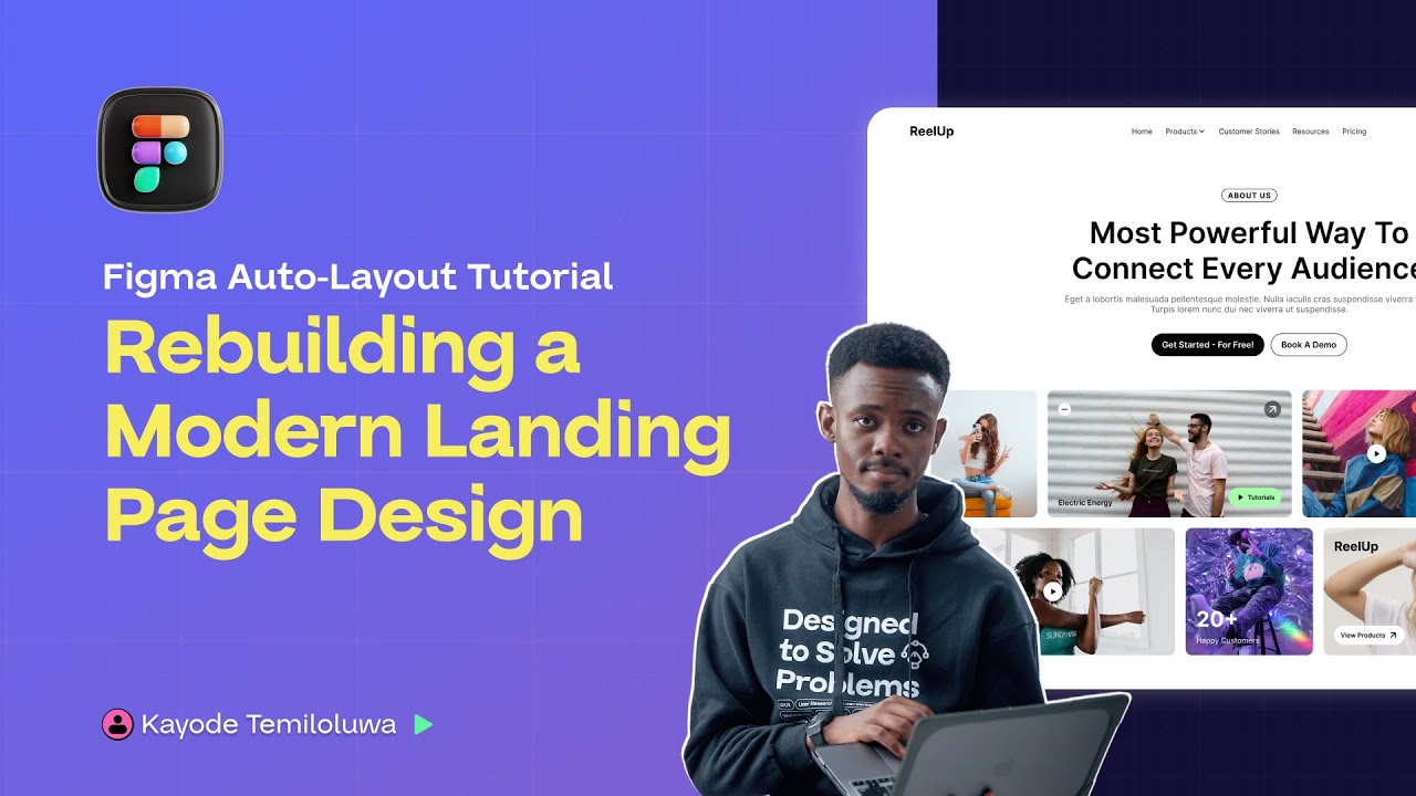 Figma Auto-Layout Tutorial: Rebuilding a Modern Landing Page Design - YouTube