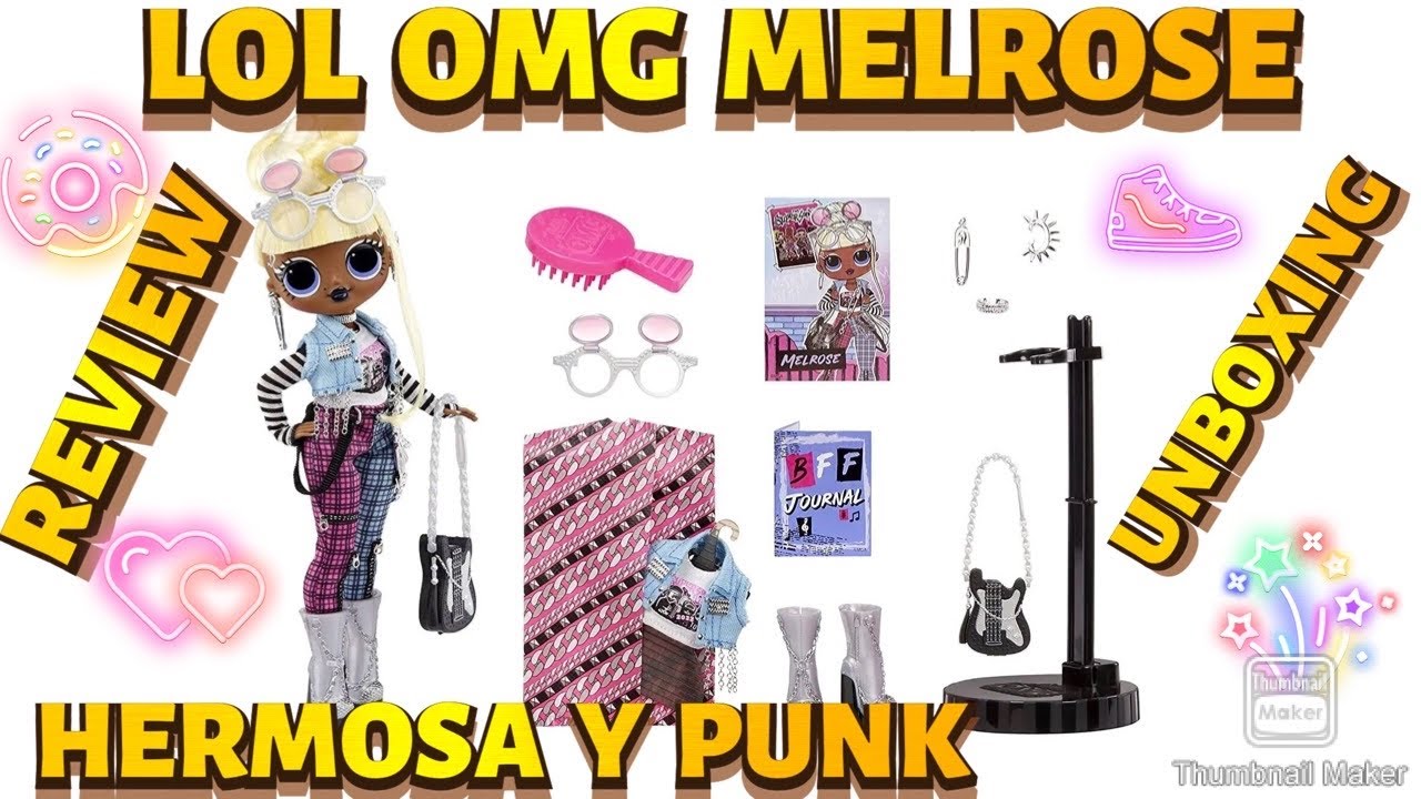 LOL OMG MELROSE REVIEW Y UNBOXING, LA MUÑECA PUNK, VALE LA PENA¿ - YouTube