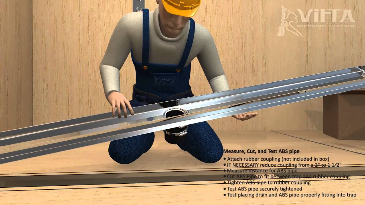 Virta - Linear Drain Installation - YouTube