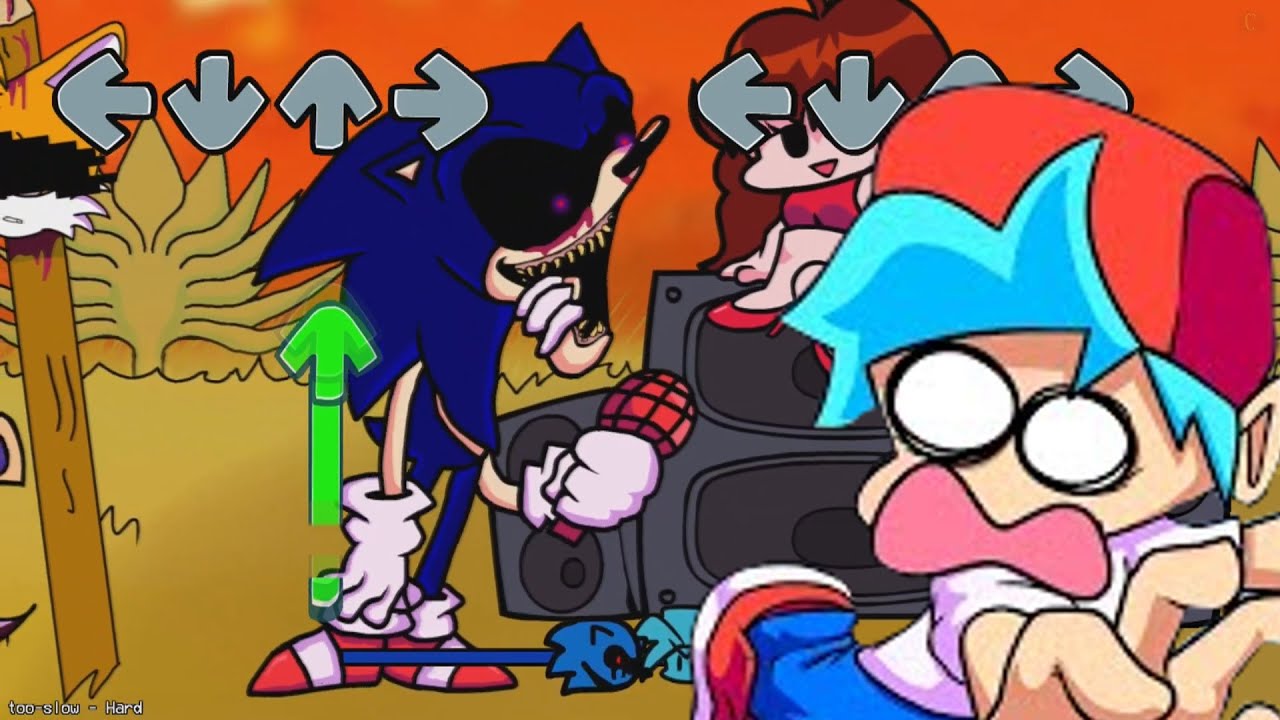 Fnf vs Sonic.exe mod but BF is scared - Friday night funkin - YouTube