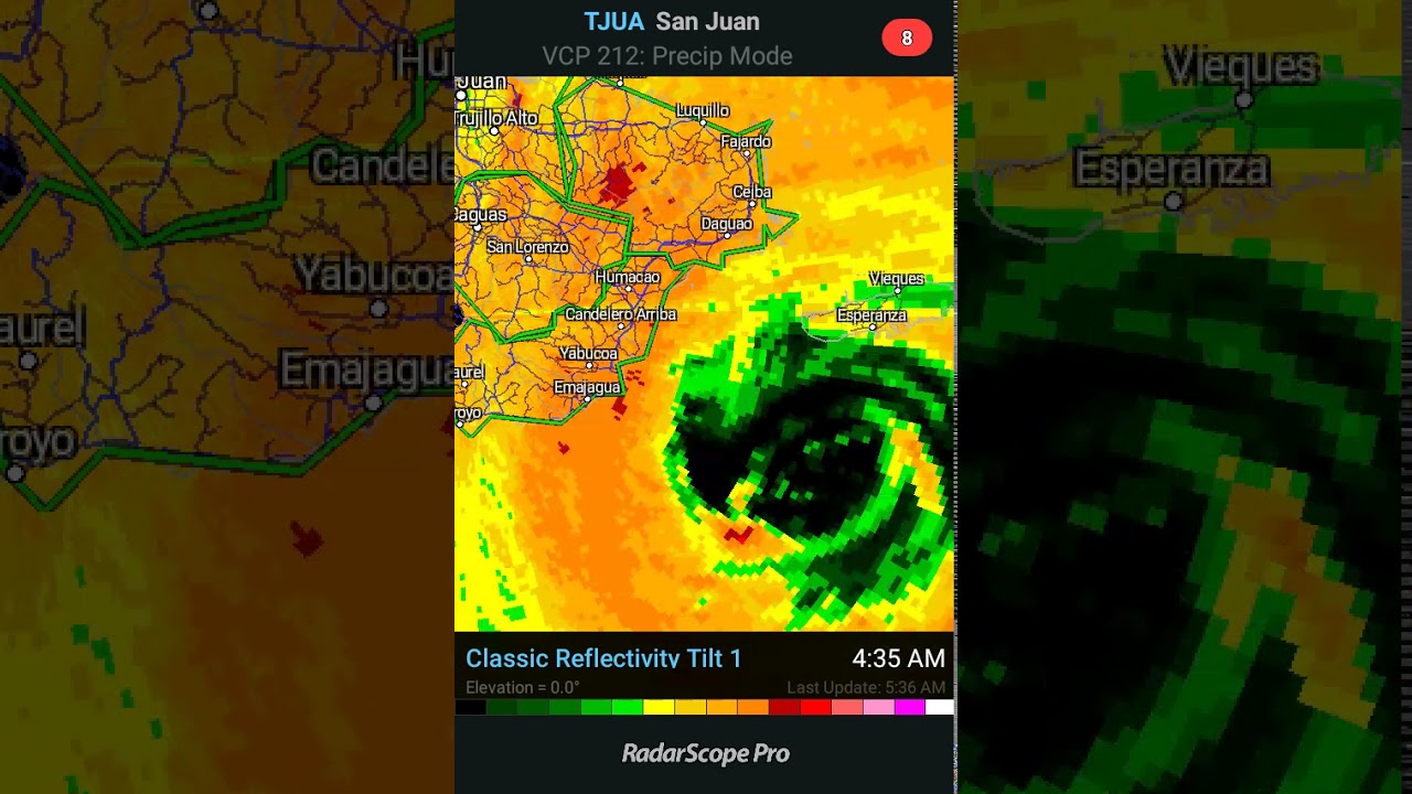 Doppler Radar - Hurricane Maria Makes landfall - September 20, 2017 ...