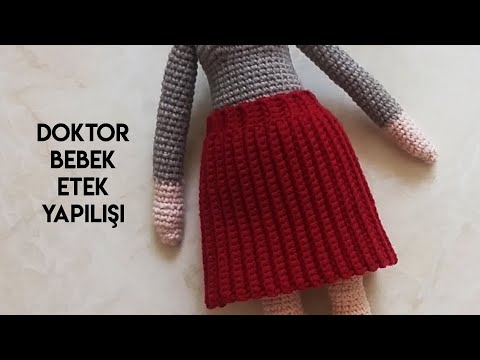 #amigurumiDress Doktorbebek ETEK YAPILIŞI 9.Bölüm( how to make amigurumi dress)(English subtitle)
