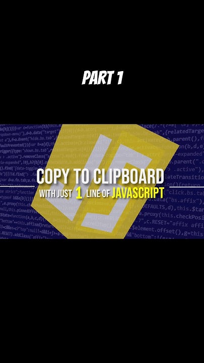 Copy text to clipboard with 1 JavaScript line! Quick, easy for sites ...