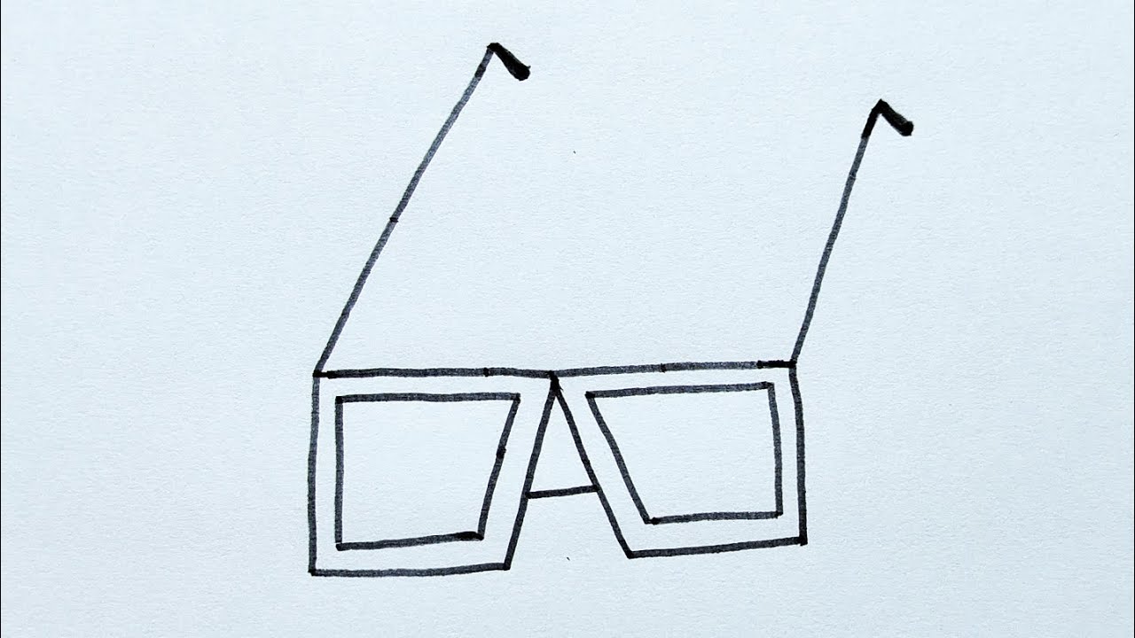 How to Draw Sunglasses Step by Step | Sunglasses Drawing Easy for Kids ...