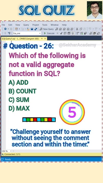 SQL Quiz 26 || #sql #mysql #coding #quiz #interview #mcq #shorts # ...
