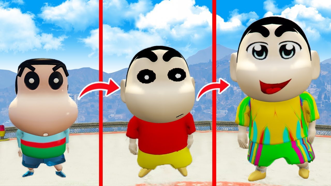GTA 5 : CHANGING SHINCHAN FACE BY SURGERY FROM OLD TO GOLD | UPGRADING ...