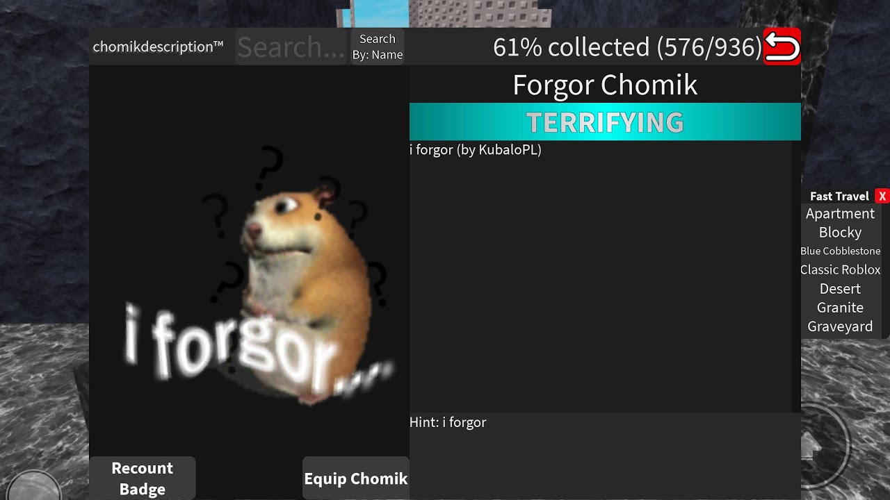 Roblox FTC - How to get Forgor Chomik - YouTube