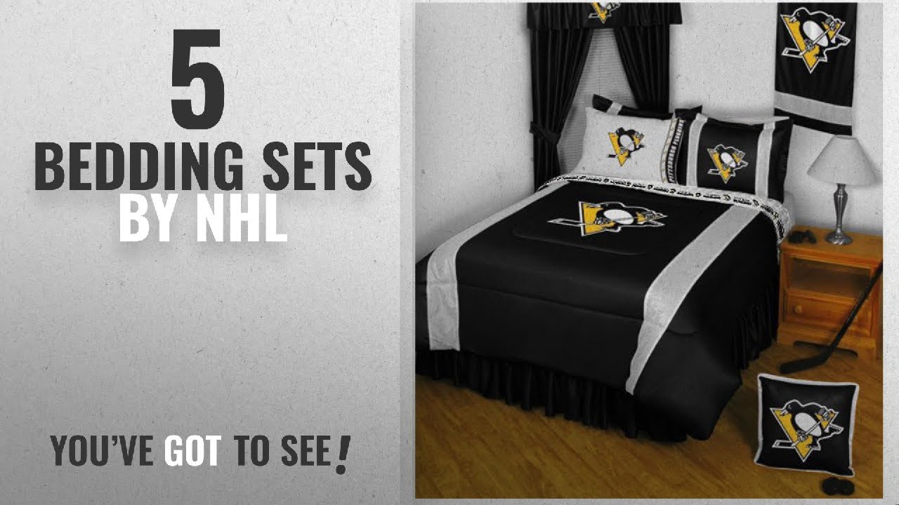 Top 10 Nhl Bedding Sets [2018]: NHL Pittsburgh Penguins -5pc BED IN A ...
