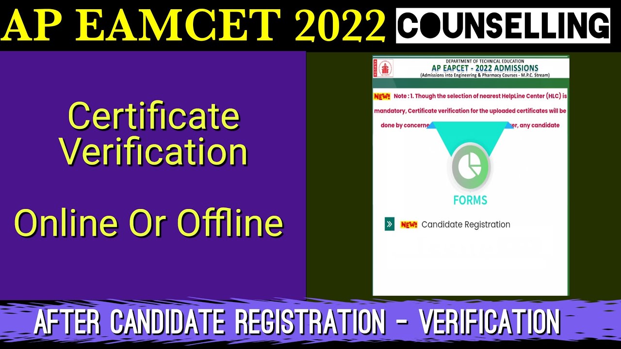 AP EAMCET 2022 Certificate Verification Is Online Or Offline After AP EAMCET 2022 Certificate Verification Is Online Or Offline After