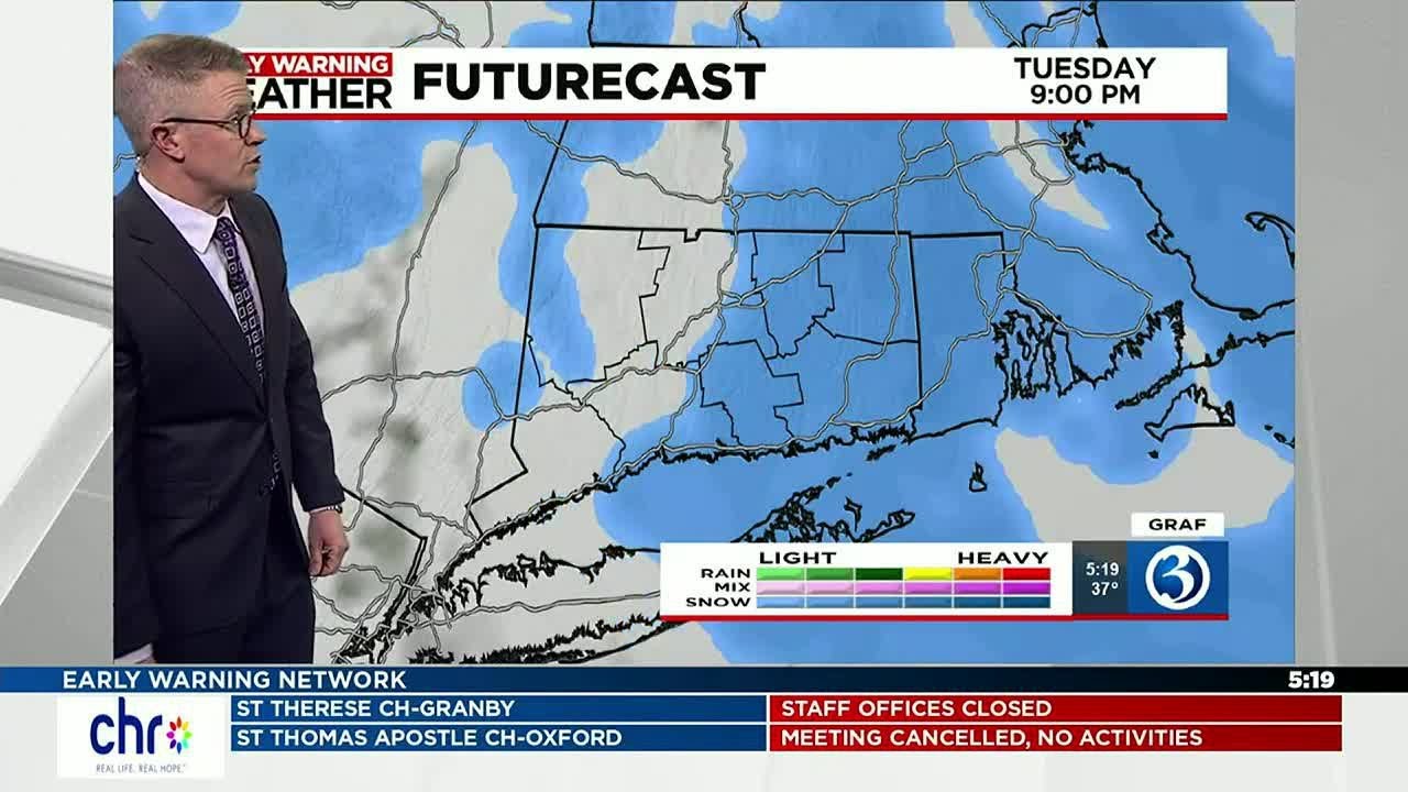 FORECAST: Snow from Winter Storm Brenda tapers off Tuesday night - YouTube