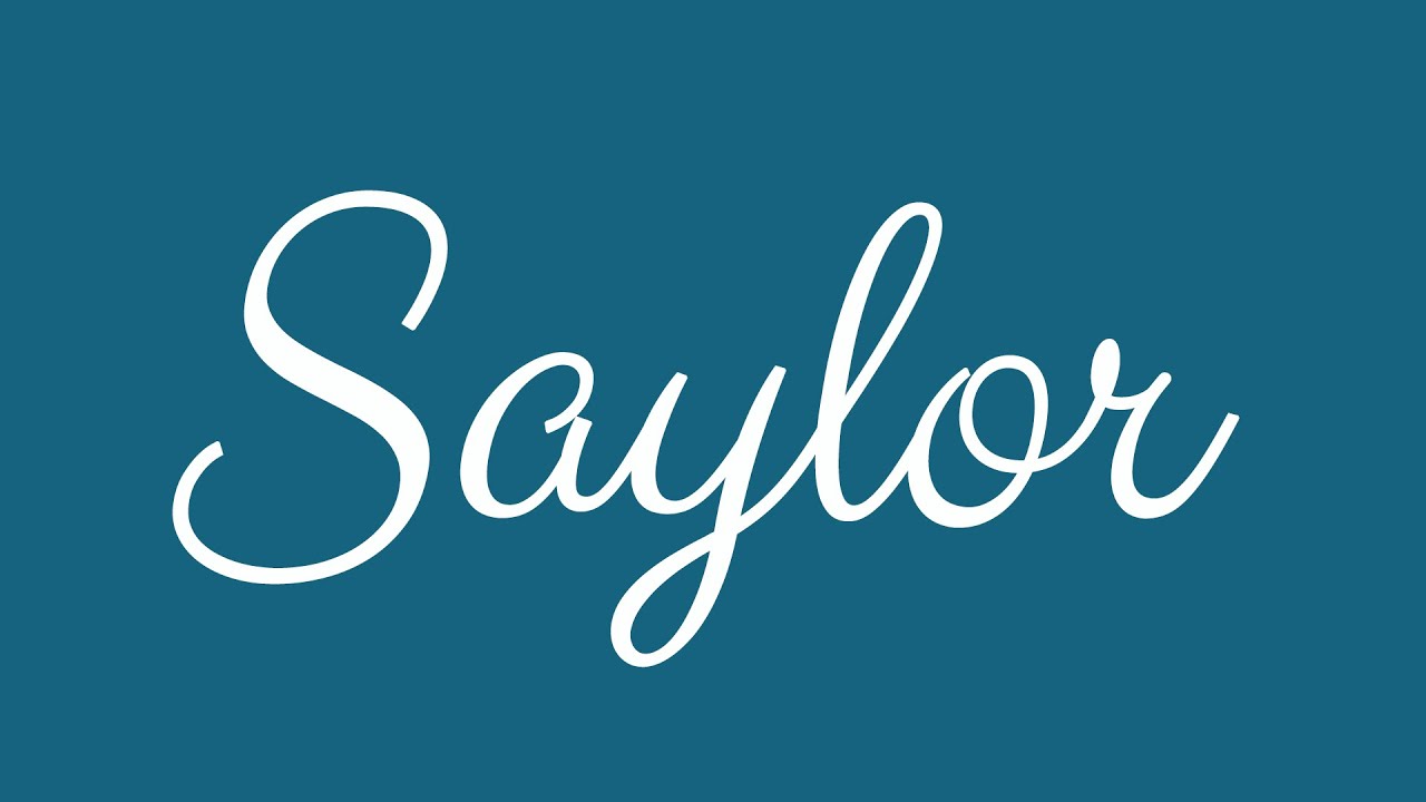 Learn how to Sign the Name Saylor Stylishly in Cursive Writing - YouTube