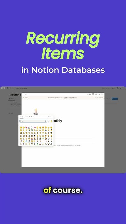 Notion Tips Setting Up Recurring Meetings And Tasks Notion Notiontutorial Tips Youtube