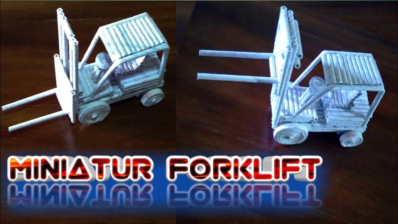 Tutorial Membuat MINIATUR FORKLIFT Dari Kertas || miniature forklift ...