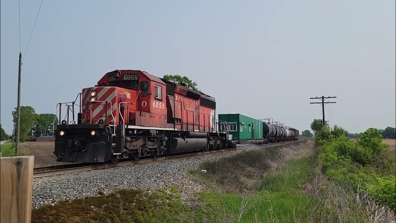 CP RAIL 2023 Spray Train with CP sd40-2 6055 is charge - YouTube
