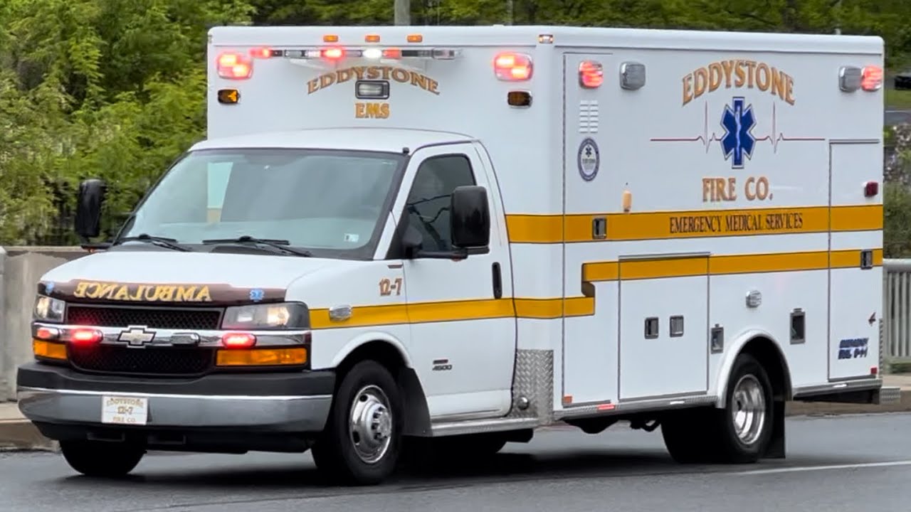 Eddystone Fire Company Ambulance 12 Responding 5-3-23 - YouTube