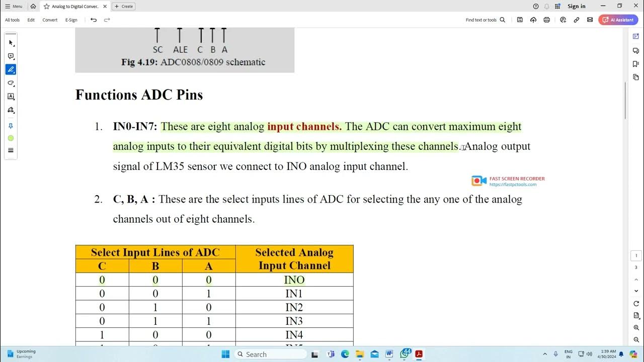 Part-5 ADC 0808 Interfacing with 8051 Microcontrollers and Temperature controller using LM-35 ...