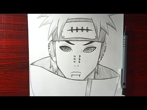 Anime Drawing | How to Draw Pain from Naruto | step by step Drawing ...
