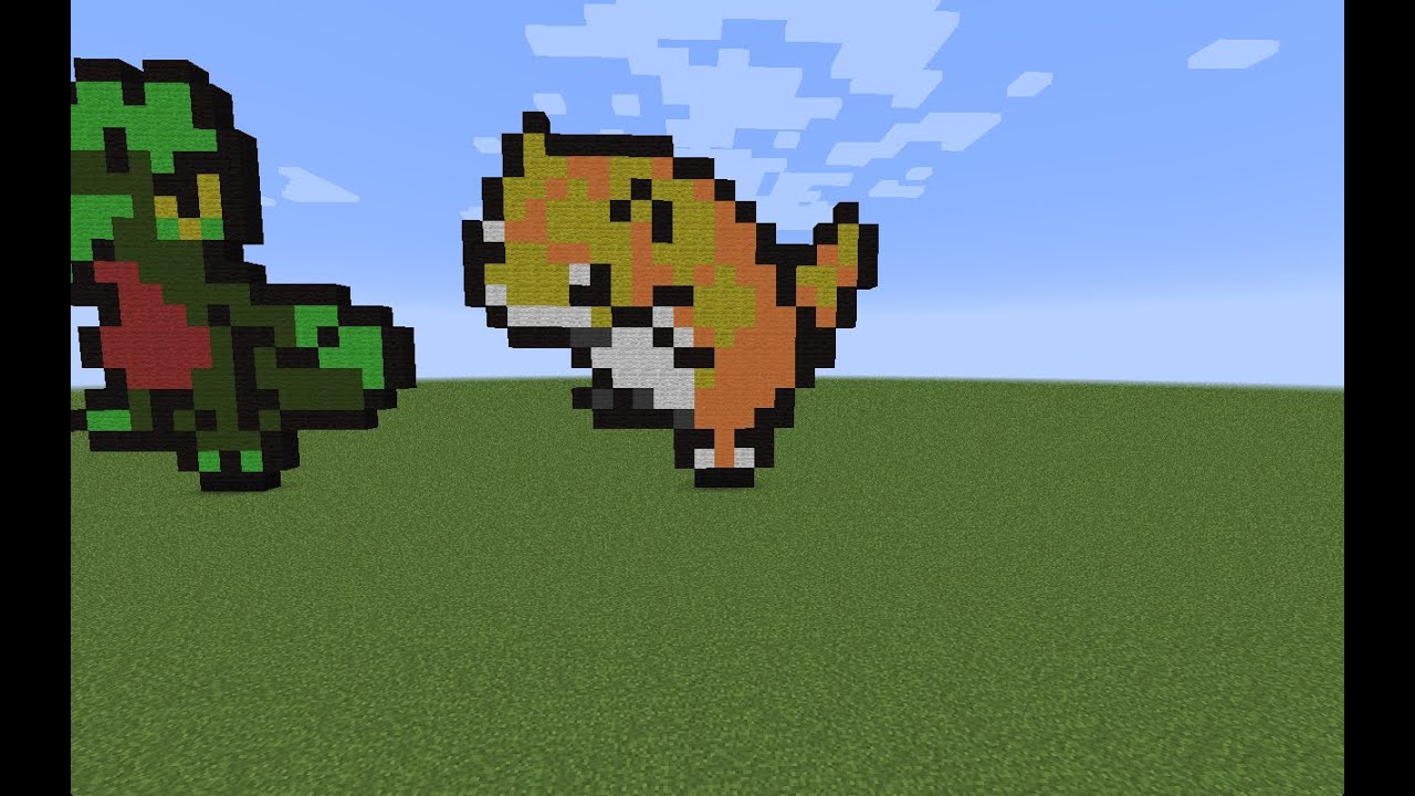 Minecraft - 027 Sandshrew (Pixel Art) (Build) - YouTube