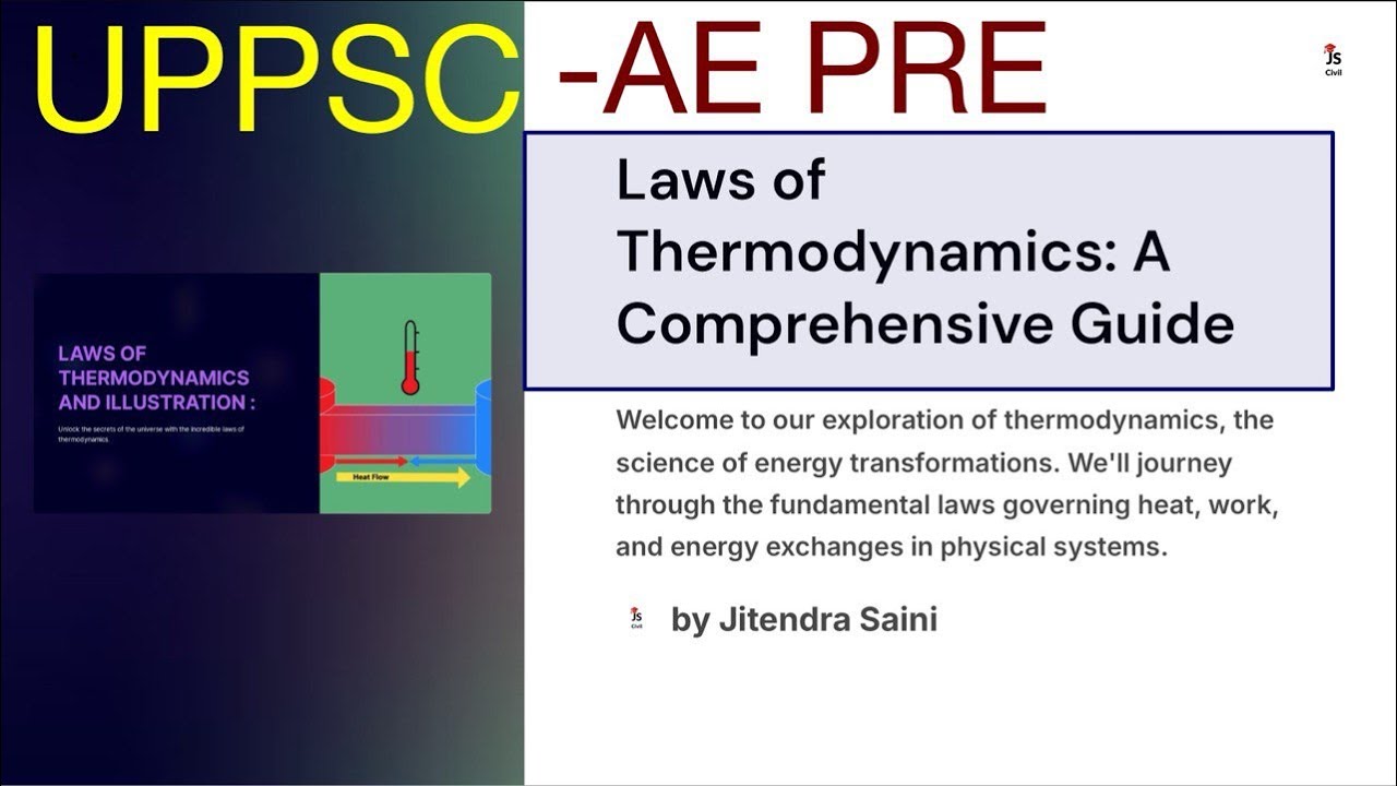 UPPSC-AE-PRE || Engineering Thermodynamics -03 || Civil Engg. - YouTube