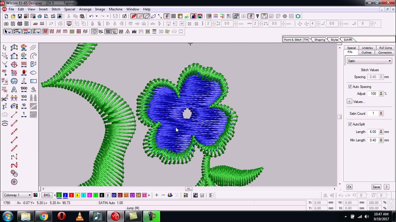 Wilcom Tutorials/Shortening tool and Stitch Angles and Overlap #wilcome4 #wilcom #tutorial - YouTube