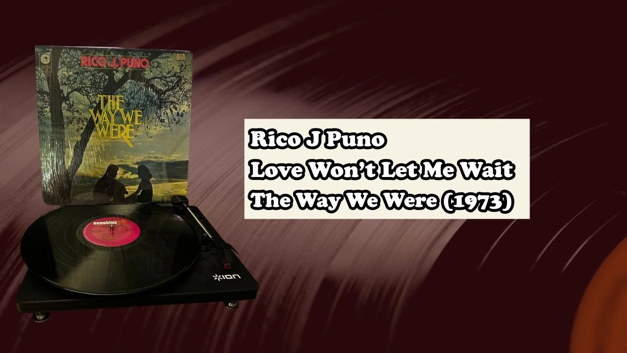 Rico J Puno - Love Won't Let Me Wait - YouTube