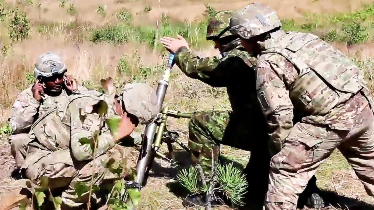 U.S. Army and Estonian Soldiers Mortar Training - YouTube