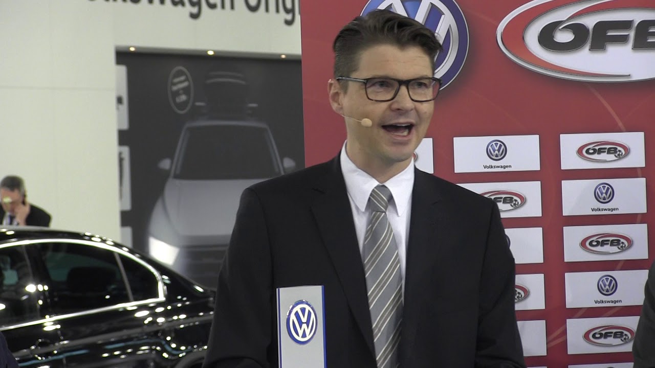 Vienna Autoshow: VW präsentiert Partnerschaft mit dem ÖFB - YouTube
