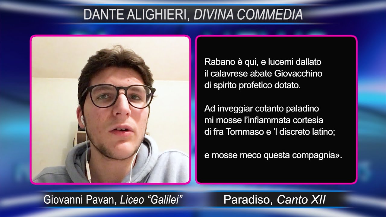 Paradiso - Canto XII - Giovanni Pavan - YouTube
