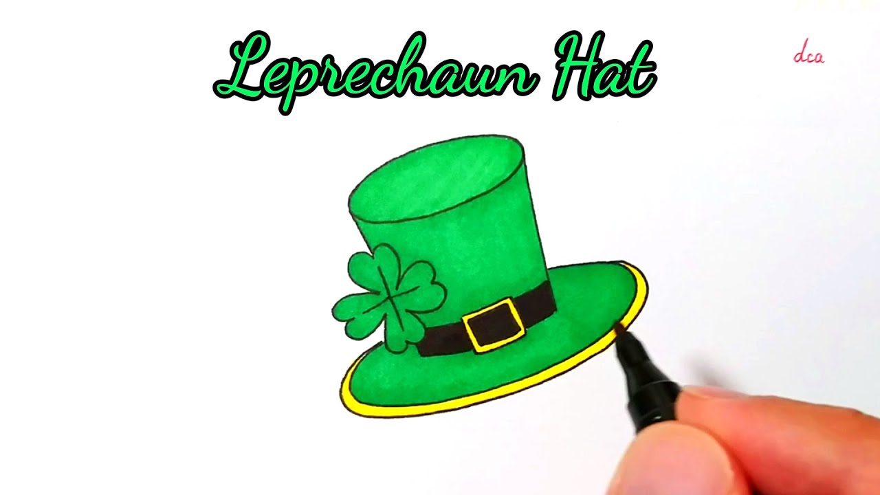 How to Draw a Leprechaun Hat - YouTube