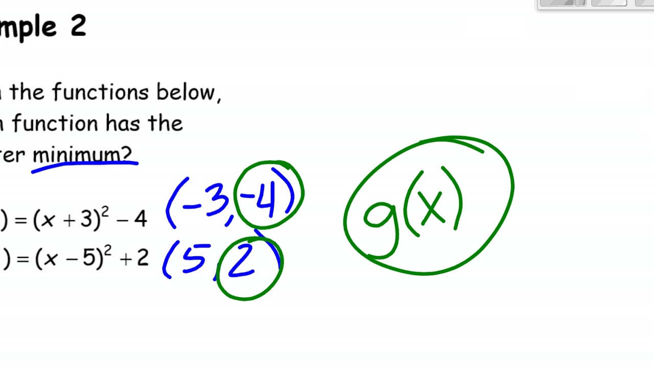 Algebra 1 Unit 7 Lesson 8 Comparing Key Features - YouTube